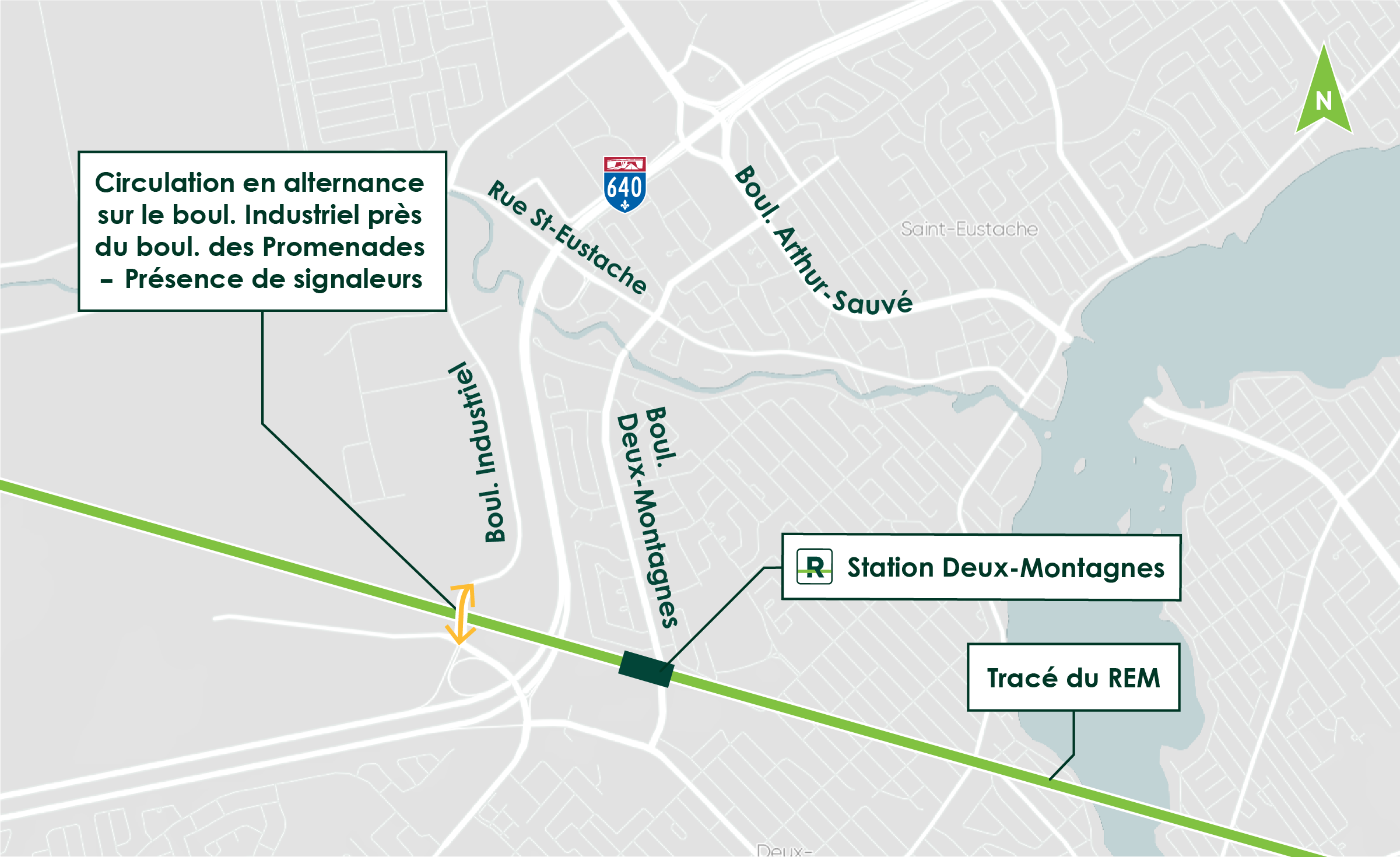 Entrave boulevard Industriel - Circulation en alternance | REM