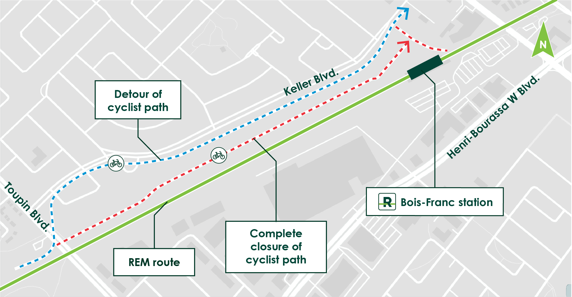 Bike path closure | REM
